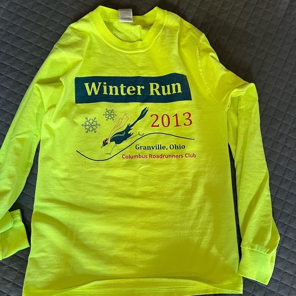 Tops | Neon Yellow Long Sleeve Small Running Tee Shirt From 213 | Poshmark
